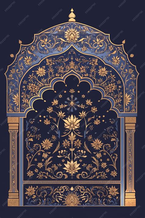 Premium Vector Indian Architecture Patterns With Historical Elements
