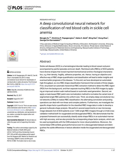 PDF A Deep Convolutional Neural Network For Classification Of Red Blood Cells In Sickle Cell