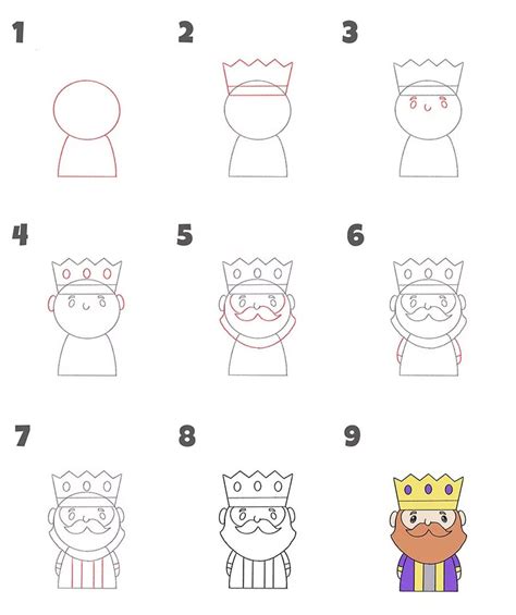 نقاشی پادشاه با آموزش تصویری در چند مرحله