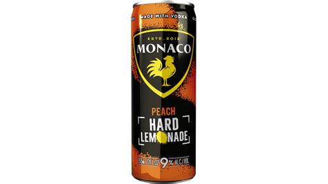 Monaco Vodka And Cocktails Peach Hard Lemonade Cocktail Can 12 Oz