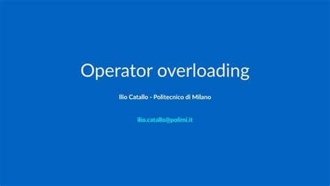Ch 4 Operator Overloadingpdf