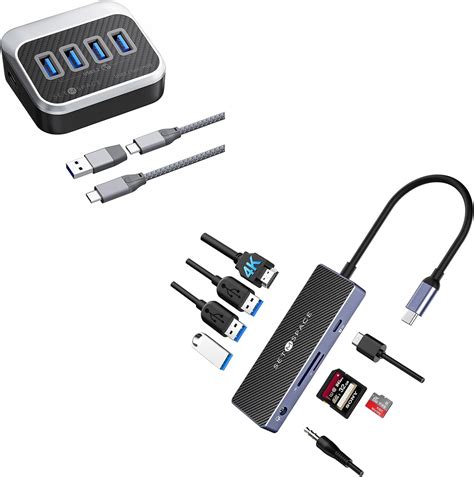 Amazon Com USB Hub For Laptop SETMSPACE 8 In1 Docking Station Electronics