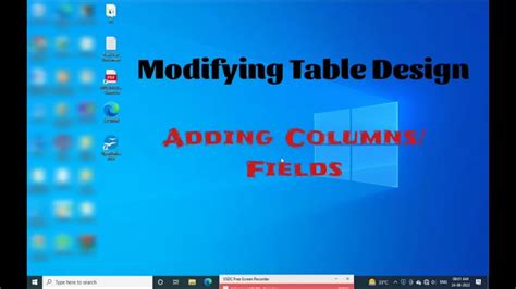Openoffice Base Modifying Table Design Adding Columnsfields Youtube