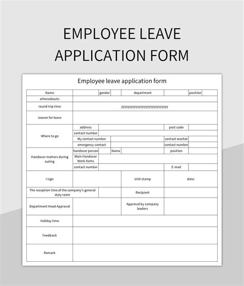 Free Leave Register Templates For Google Sheets And Microsoft Excel Slidesdocs