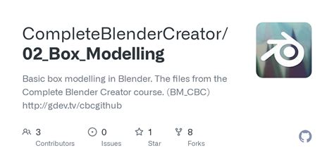 GitHub CompleteBlenderCreator Box Modelling Basic Box Modelling In Blender The Files From