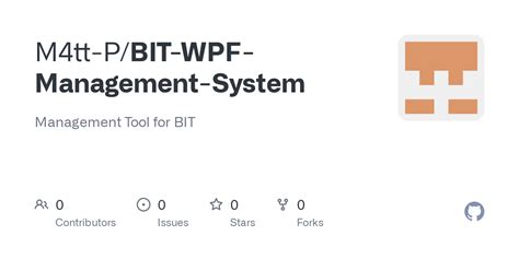 github m4tt p bit wpf management system management tool for bit