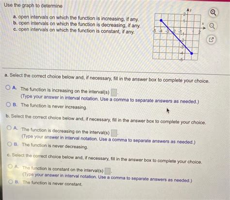 solved ay use the graph to determine a open intervals on