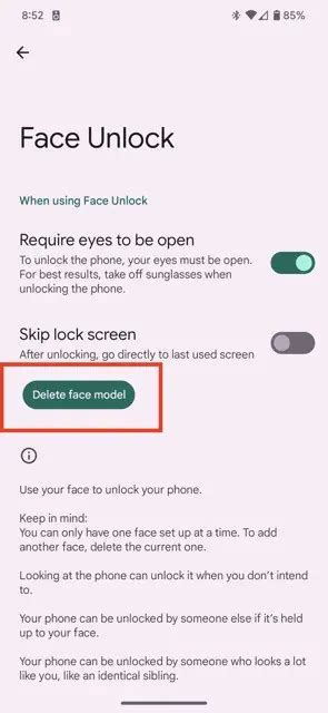 How To Turn Off Face Unlock On Google Pixel