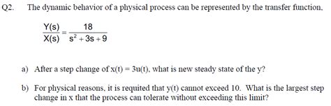 Solved Chemical Engineering Problem Process Control Chegg