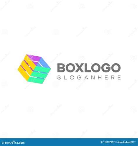 Abstract Cube Box Logo Design Vector Stock Vector Illustration Of Architecture Color