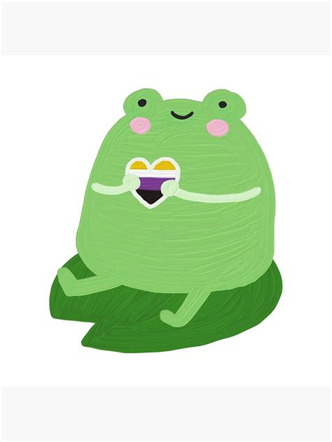 Non Binary Frog Poster For Sale By Jmalazdrewicz Redbubble