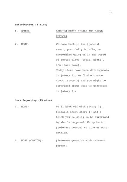 Podcast Layout Template