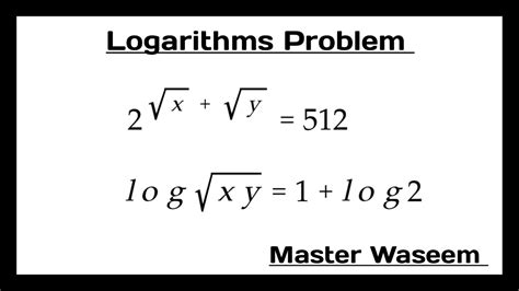 A Logarithms Math Problem Math Olympiad Youtube