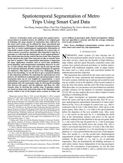 Pdf Spatiotemporal Segmentation Of Metro Trips Using … Segmentation
