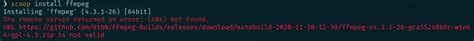 Scoop Can T Install Ffmpeg And Raise Errors Issue BtbN FFmpeg Builds GitHub