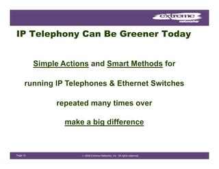 Deploying A Green IP Telephony Network PPT