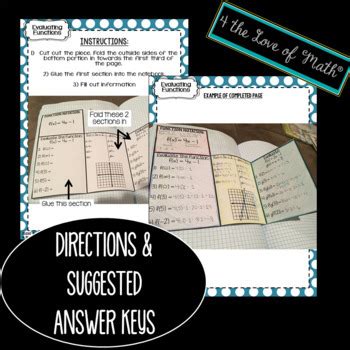 Function Notation And Evaluating Functions INB Pages By The Love Of Math