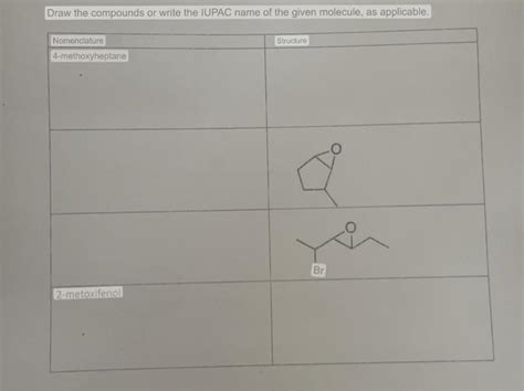 Solved Draw The Compounds Or Write The IUPAC Name Of The Chegg