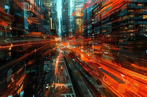 Algorithms In Motion In A Futuristic Cityscape Ar Generative Ai