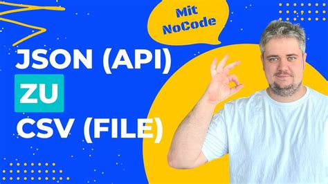 JSON Zu CSV Konvertieren In Wenigen Klicks NoCode YouTube
