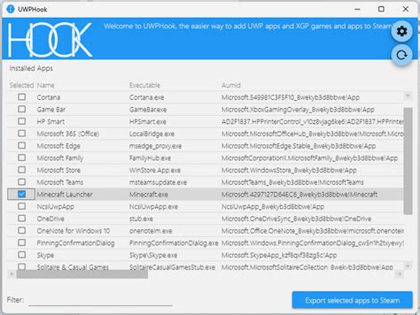 I Cant Find The Minecraft For Windows 10 App In The Uwphook Tab I Am Trying To Play With A