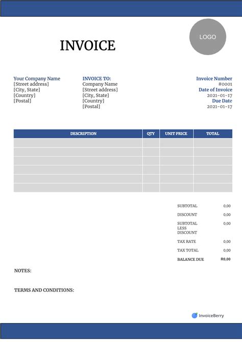 Invoice Forms Free Printable