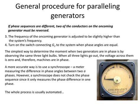 Ppt Parallel Operation Of Synchronous Generators Powerpoint