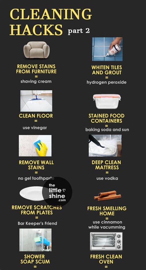 best cleaning hacks part 2 the little shine