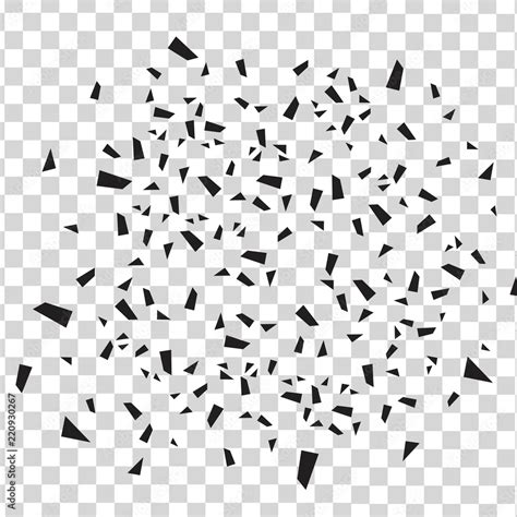 Vector Glass Explosion Isolated Shatter Glass Particle Stock Vector