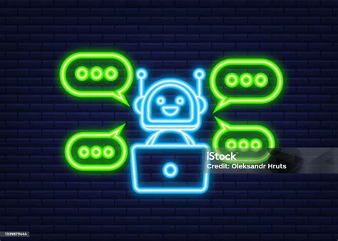 로봇 아이콘입니다 봇 사인 디자인 챗봇 기호 개념 음성 지원 서비스 봇 네온 아이콘 온라인 지원 봇 벡터 그림입니다 가공의 인물에 대한 스톡 벡터 아트 및 기타 이미지