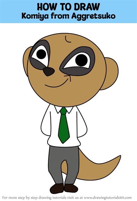 How To Draw Komiya From Aggretsuko Aggretsuko Step By Step