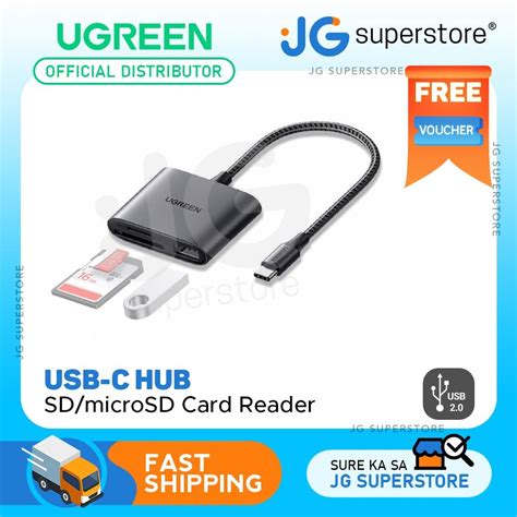 Ugreen Sd Microsd To Usb C Card Reader With Usb 2 0 Port 480 Mbps File Transfer Speed For Pc