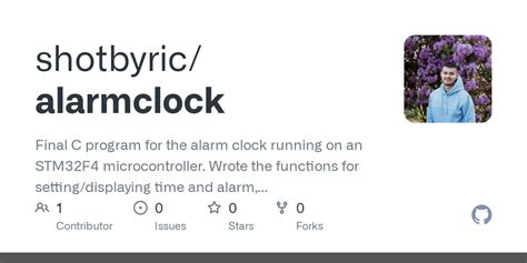 Github Shotbyric Alarmclock Final C Program For The Alarm Clock Running On An Stm F