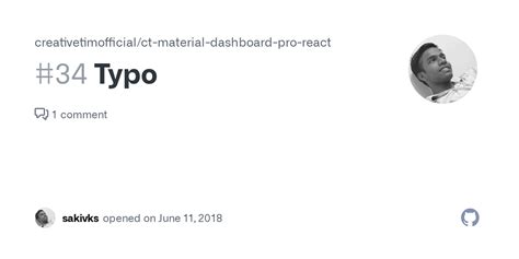 Typo Issue Creativetimofficial Ct Material Dashboard Pro React GitHub