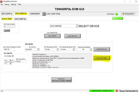 TSW RF EVM TSW RF EVM DAC Clock Mode Data Converters Forum Data Converters TI E E