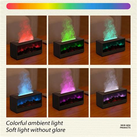 Realistic Flame Fireplace Aroma Diffuser Cozy Ambiance Aromatherapy And Humidifier In One