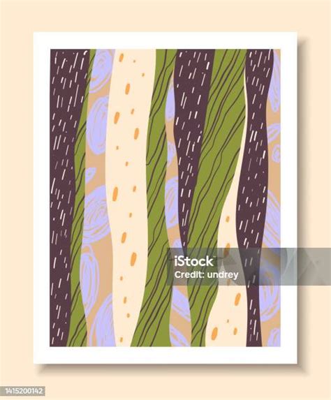 손으로 그린 추상 패턴 세로선 벡터 일러스트레이션이 있는 포스터 0명에 대한 스톡 벡터 아트 및 기타 이미지 0명 가리기