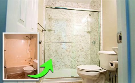 Bathroom Tub To Shower Conversion Before And After