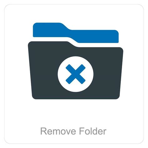 Remove Folder And Folder Icon Concept 25903527 Vector Art At Vecteezy