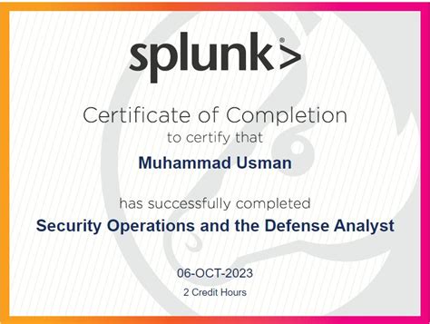Muhammad Usman On Linkedin Splunk Certification Dataanalytics Soc