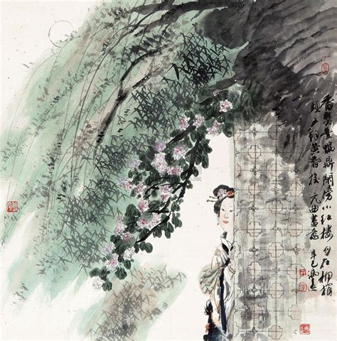 【2001年作 元曲画意 立轴 设色纸本】拍卖品 图片 价格 鉴赏 绘画 雅昌艺术品拍卖网