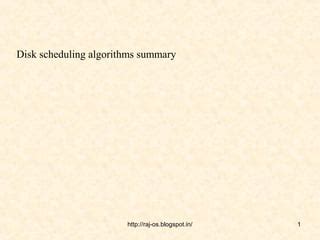 Disk Scheduling Algorithm