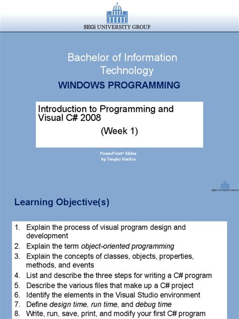 Bachelor Of Information Technology Windows Programming Pdf