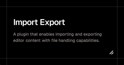 Import Export Shadcneditor