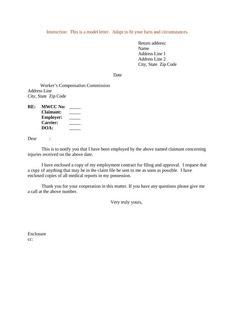 Legal Workers Compensation Doc Template Pdffiller