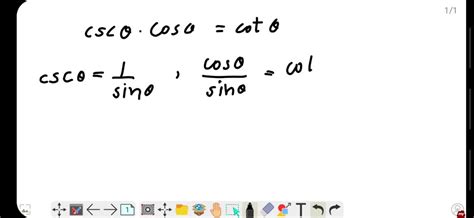 Solvedin Problems 21 100 Establish Each Identity Cscθ·cosθcotθ