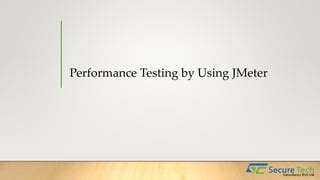 JMeter Performance Testing Pptx