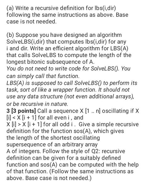 solved 2 [3 points] call a sequence x[1 n] of numbers