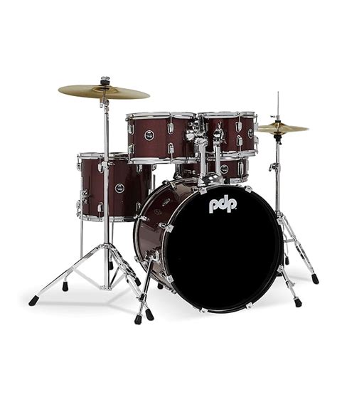 Pdp Center Stage 5 Piece Kit Ruby Red Sparkle Reverb