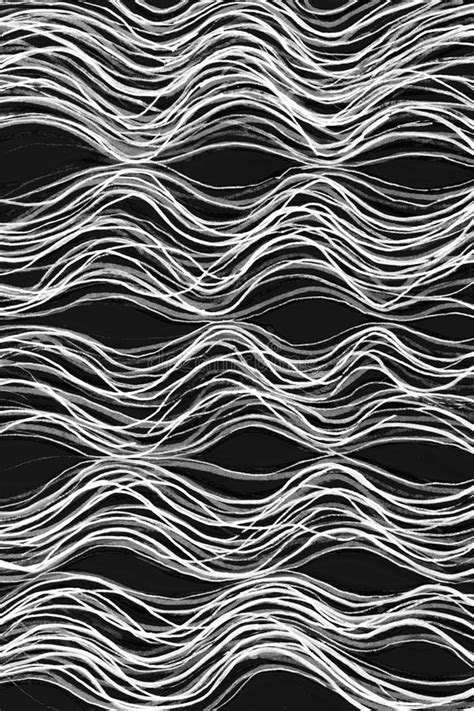 Squiggly Wavey Lines On A Black Background Stock Illustration Illustration Of Contour
